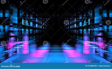 Modern Digital Technologies Cloud Computing Digital Space Architecture Design Stock