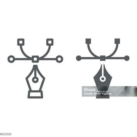 곡률 도구 선 및 문자 모양 아이콘 도구 및 디자인 곡선 표시 벡터 그래픽 흰색 배경 Eps 10에 선형 패턴 가리키기에 대한 스톡 벡터 아트 및 기타 이미지 Istock