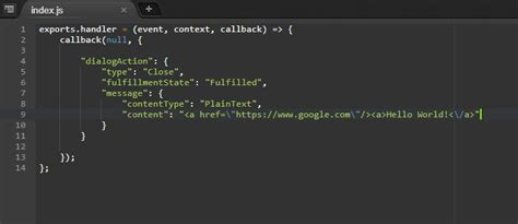 Amazon Web Services How Can I Return Hyperlinked Text In A Lexresponse Stack Overflow