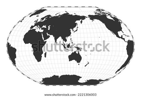 Vector World Map Winkel Tripel Projection Stock Vector Royalty Free 2221306003 Shutterstock