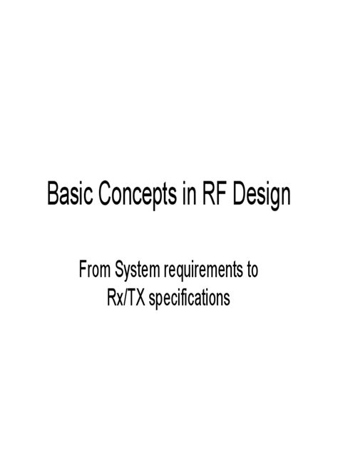 PDF Chapter 2 Basic Concept In RFIC Design DOKUMEN TIPS
