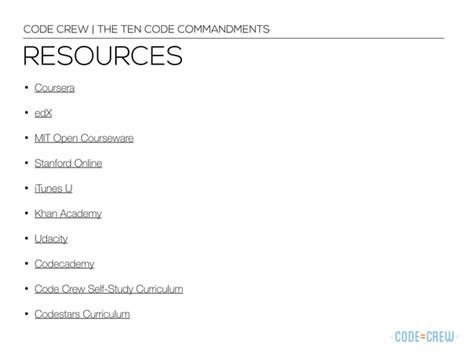 The Ten Code Commandments Pdf Programming Languages Computing