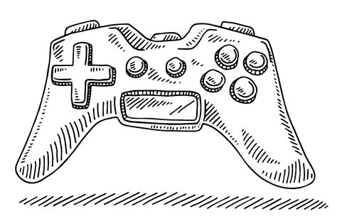 Premium Vector Hand Drawn Vector Drawing Of A Game Controller Black