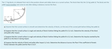 solved the 1 7 kg block a is released from rest in the
