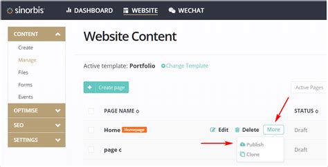 previewing and publishing sinorbis