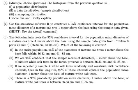 Solved A State Assumptions Of The Confidence Interval For