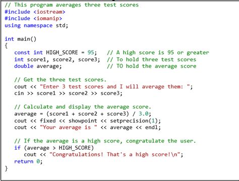 Solved This Program Averages Three Test Scores Include