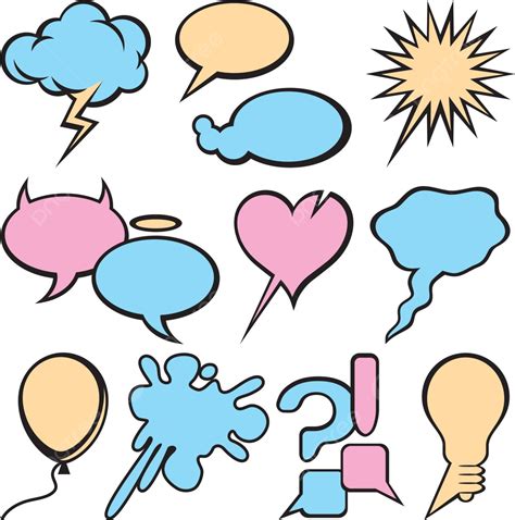 Talking Bubbles Set Communication Speech Bubble New Vector Communication Speech Bubble New