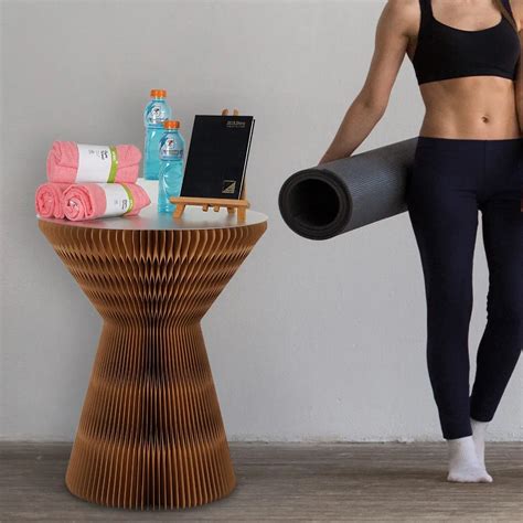 Accordion Table 70cm Tall Brown Paper Ships Today