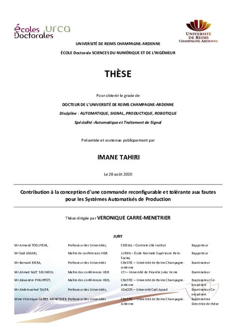 Pdf Contribution To The Design Of Reconfigurable And Fault Tolerant