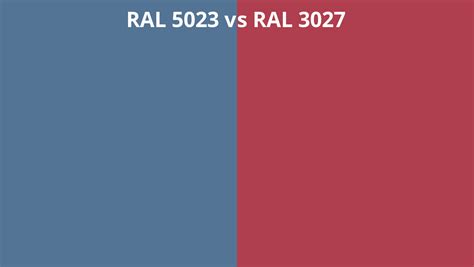 Ral 5023 Vs 3027 Ral Colour Chart Uk