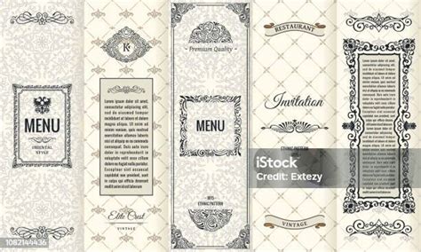 디자인 요소 레이블 아이콘 프레임 고급 제품에 대 한 포장의 벡터 세트 0명에 대한 스톡 벡터 아트 및 기타 이미지 0명 고급 고풍스런 Istock