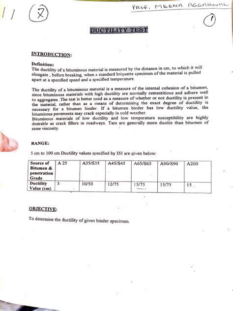 Ductility Test Tpt Pdf