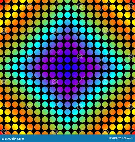 Rainbow Rhomboid Pattern On Black Color Background Vector Illustration
