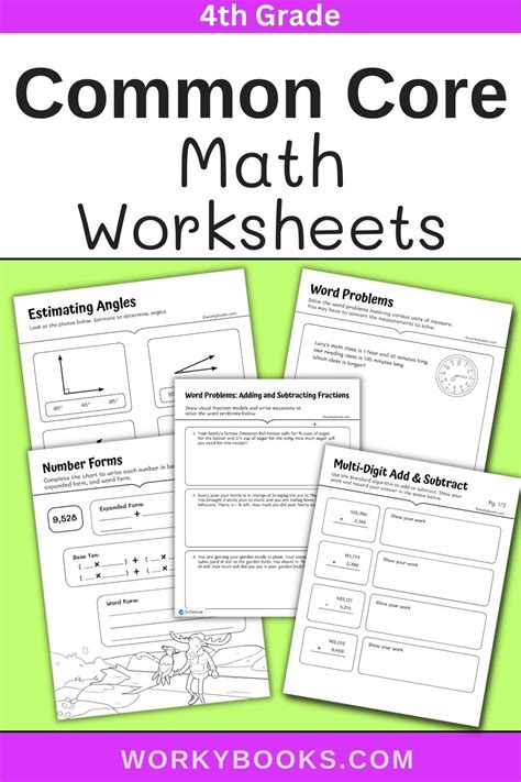 Common Core Math Worksheets For 4th Grade New Spanish Printables On