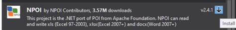 how to install npoi library on c geeksforgeeks