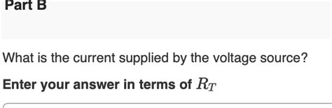 Solved What Is The Current Supplied By The Voltage Source