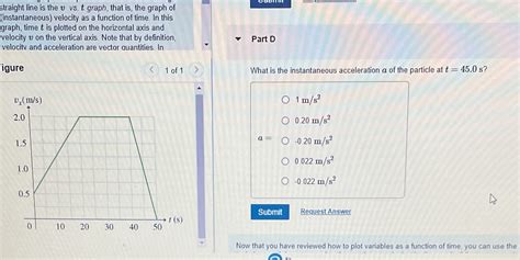 Solved Straight Line Is The V Vs T Graph That Is The Graph Of Course Hero