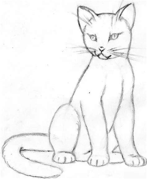 Как нарисовать кошку на листе а4 карандашом