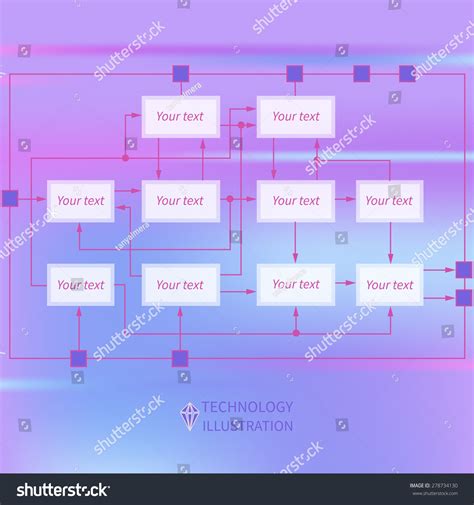 Template Abstract Algorithm Scheme Design Elements Stock Vector