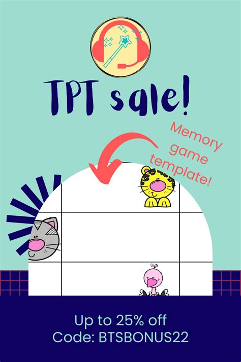 Editable Memory Matching Game Board Template Google Canva Online Classroom