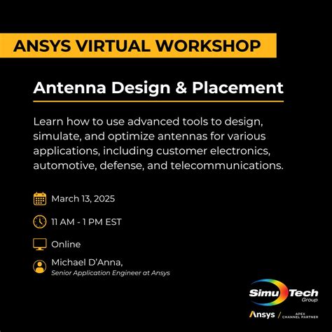 join ansys on march 13th 2025 from 11 am 1 pm est for a workshop on