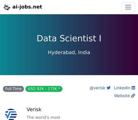 Hiring Data Scientist I In Hyderabad India Raimljobs