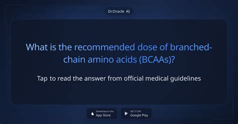 What Is The Recommended Dose Of Branched Chain Amino Acids Bcaas
