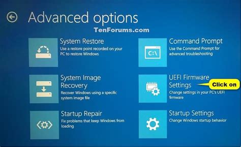 Boot To UEFI Firmware Settings From Inside Windows Tutorials