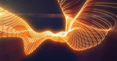 Radiant Golden Waveforms In Motion Symbolizing Energy Flow Light And Futuristic Sound