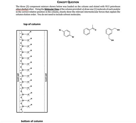 Solved The Three 3 Component Mixture Shown Below Was L