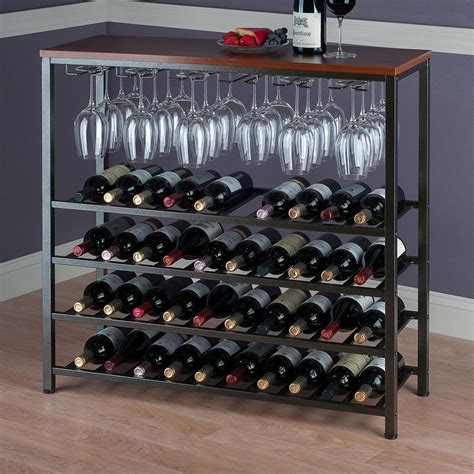 Winsome Michelle Wine Rack Wine Glass Hanger Diy Wine Rack Wine Rack