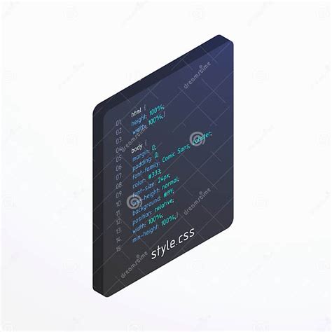 Css Isometric Vector Icon Cascading Style Sheets File Document