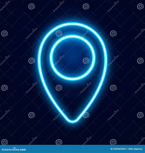 Vector Location Pin Icon One Line Art CartoonDealer