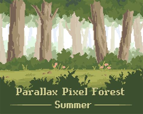 Parallax Pixel Forest Background Summer By Digital Moons
