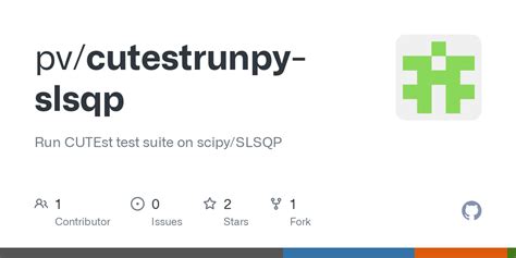 github pv cutestrunpy slsqp run cutest test suite on scipy slsqp