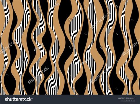 Seamless Abstract Wavy Line Pattern Vector Stock Vector Royalty Free 2061433247 Shutterstock