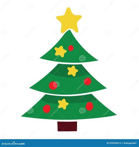 Decorated Christmas Trees Illustration Stock Vector Illustration Of Bubble Conference 259559614