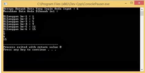 tutorial membuat program dengan dev c belajar array dan if ~ indoxpres
