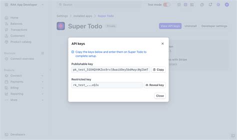 Restricted Api Key Authentication Stripe Documentation