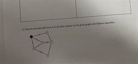 Solved 3 ﻿find The Shortest Path From A To All Other