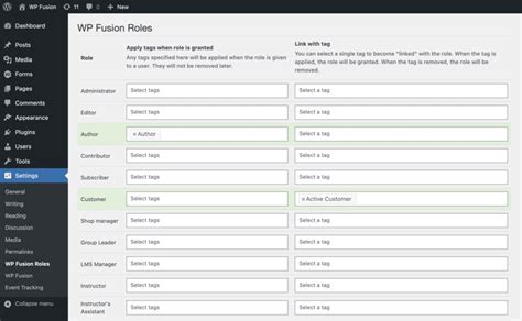 User Roles Overview Wp Fusion