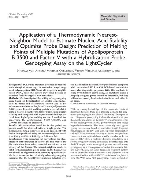 Pdf Application Of A Thermodynamic Nearest Neighbor Model To Estimate