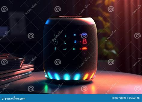 Voice Assistant Enabled Smart Speaker Device Ai Stock Image Image Of