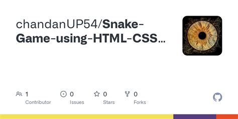 GitHub ChandanUP Snake Game Using HTML CSS And JavaScript