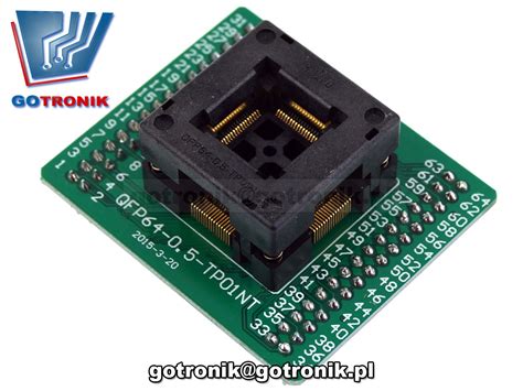Adapter TQFP64 0 5mm z podstawką testową
