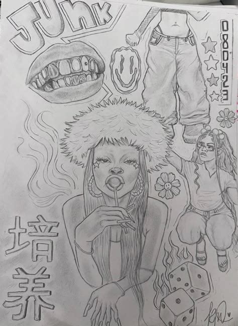 Y2k People Drawing