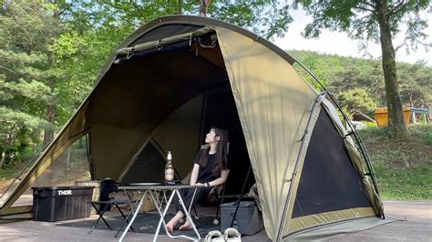 나 혼자 브이타프 짝사랑은 이루어진다 캠핑 브이로그 혼술캠핑 솔로캠핑 헬리녹스 브이타프 Youtube