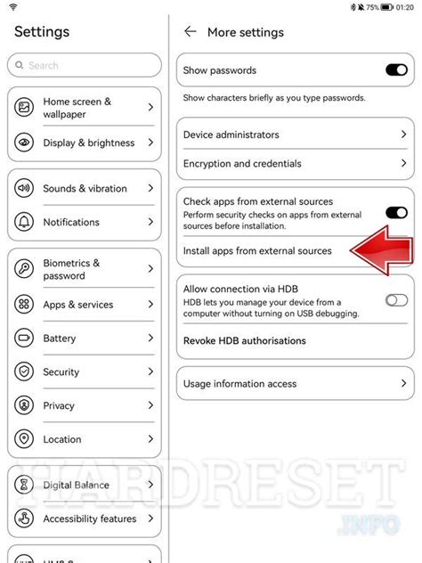 How To Turn On And Turn Off Unknown Sources On Huawei Matepad Paper Hardreset Info