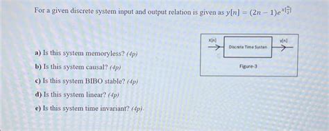 solved for a given discrete system input and output relation
